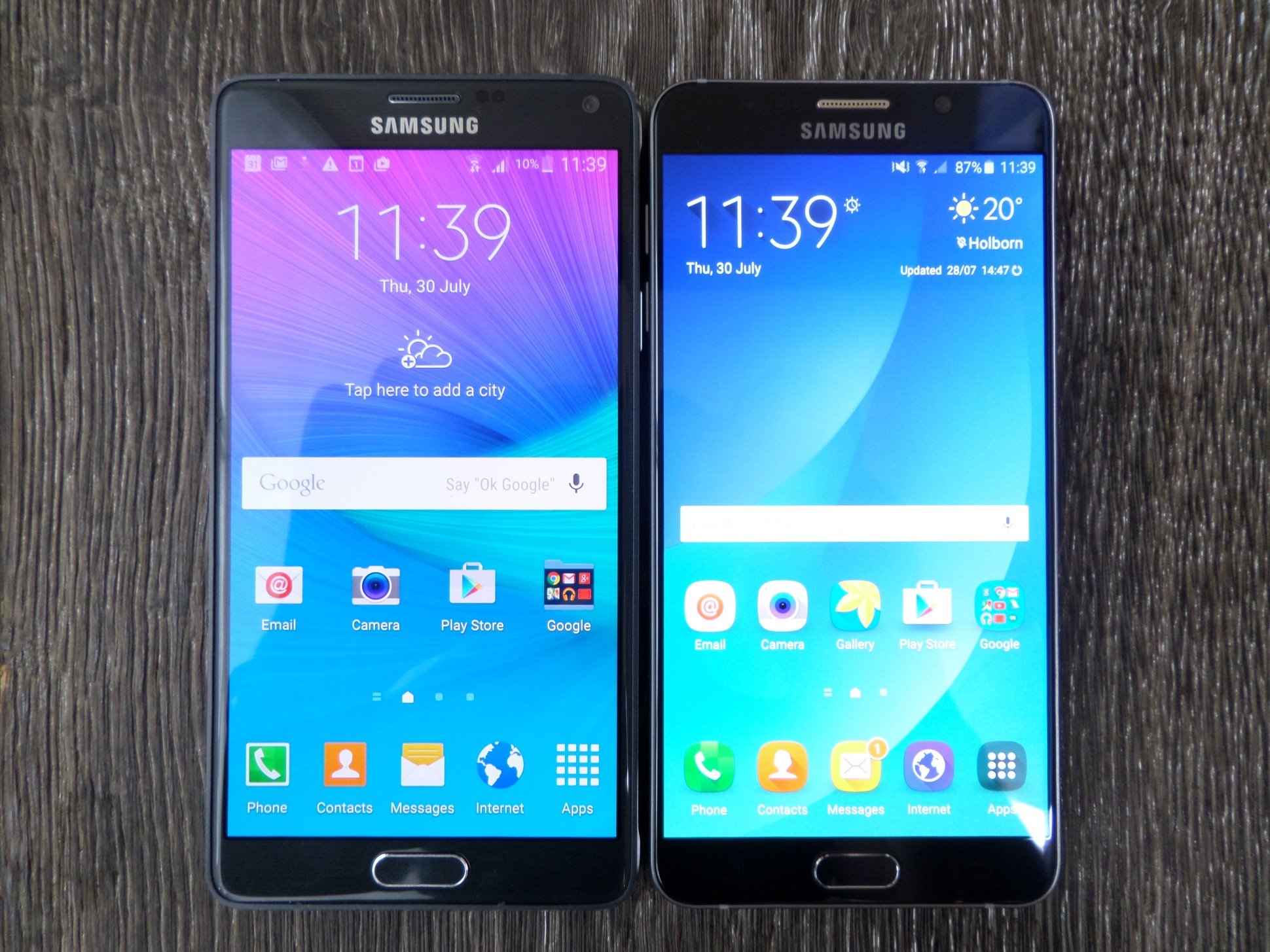 مقارنة بين Galaxy Note 5 و Galaxy Note 4